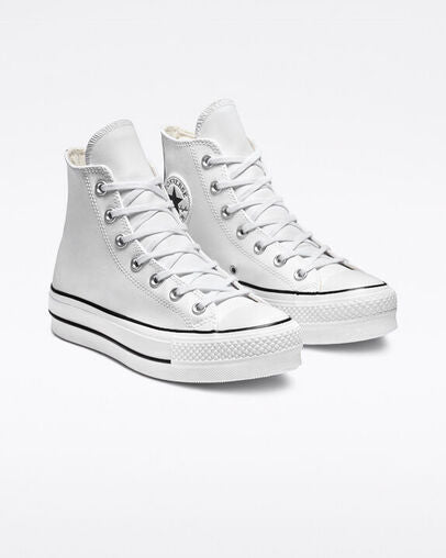 CONVERSE CHUCK PLATEAU LIFT WHITE LEATHER Perplex Shoeplex