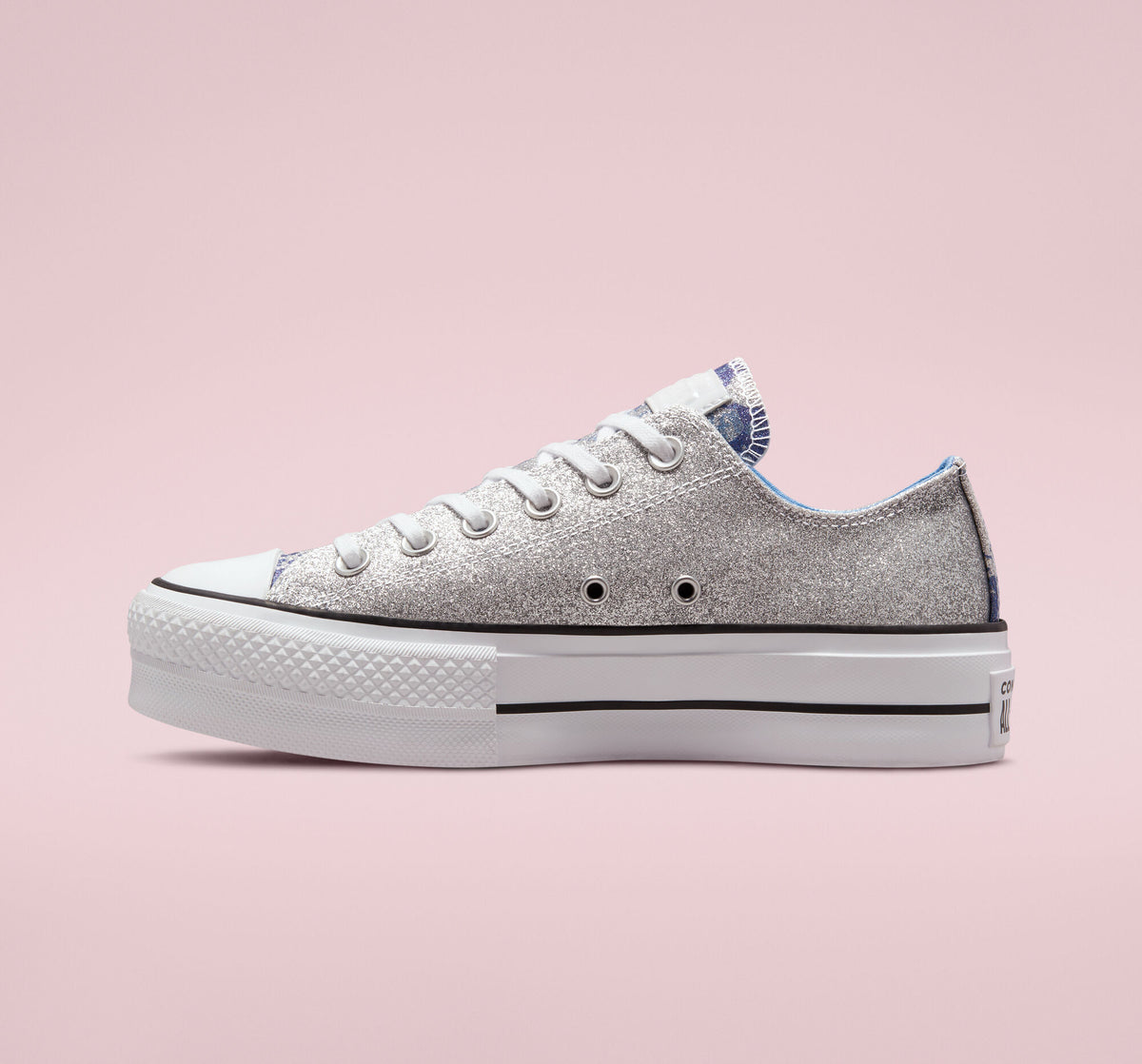 CONVERSE CHUCK PLATEAU Hybrid Shine Lift Silver University Blue ...